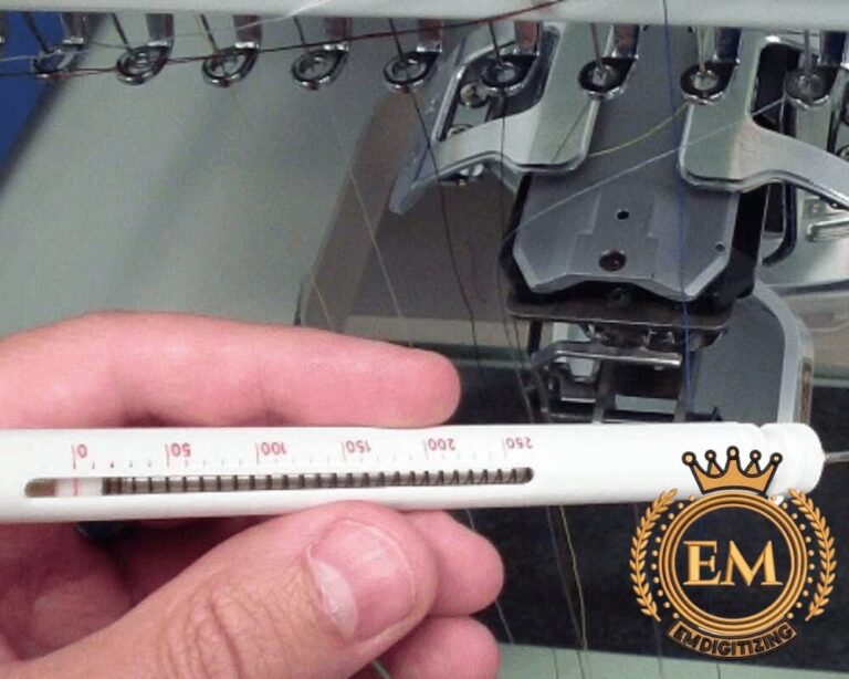 What is the best thread tension for an embroidery machine